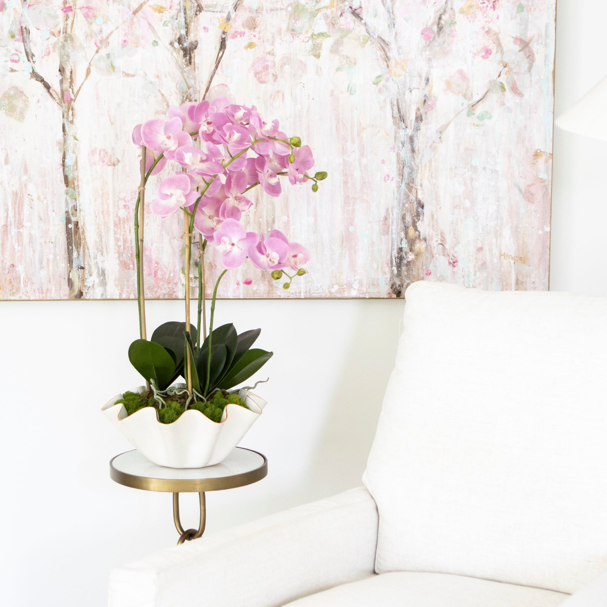 30" Faux Pink Orchid Drop-In | Caitlin Wilson