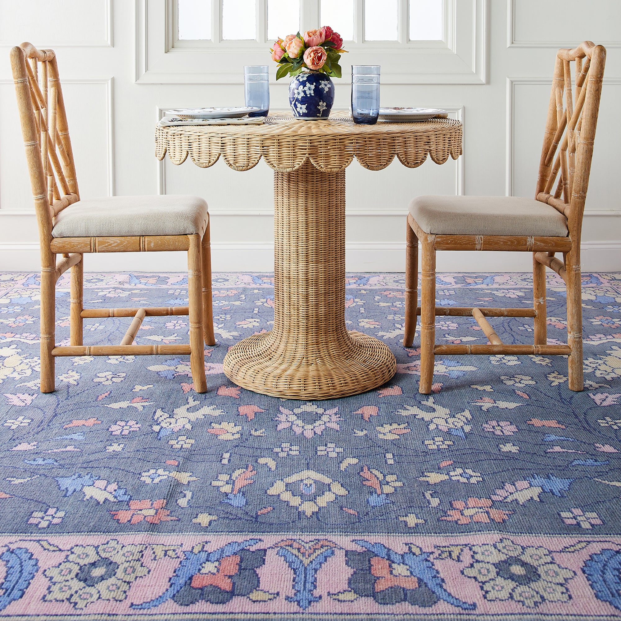 Olivia Rug in Indigo | Floral Area Rug | Caitlin Wilson