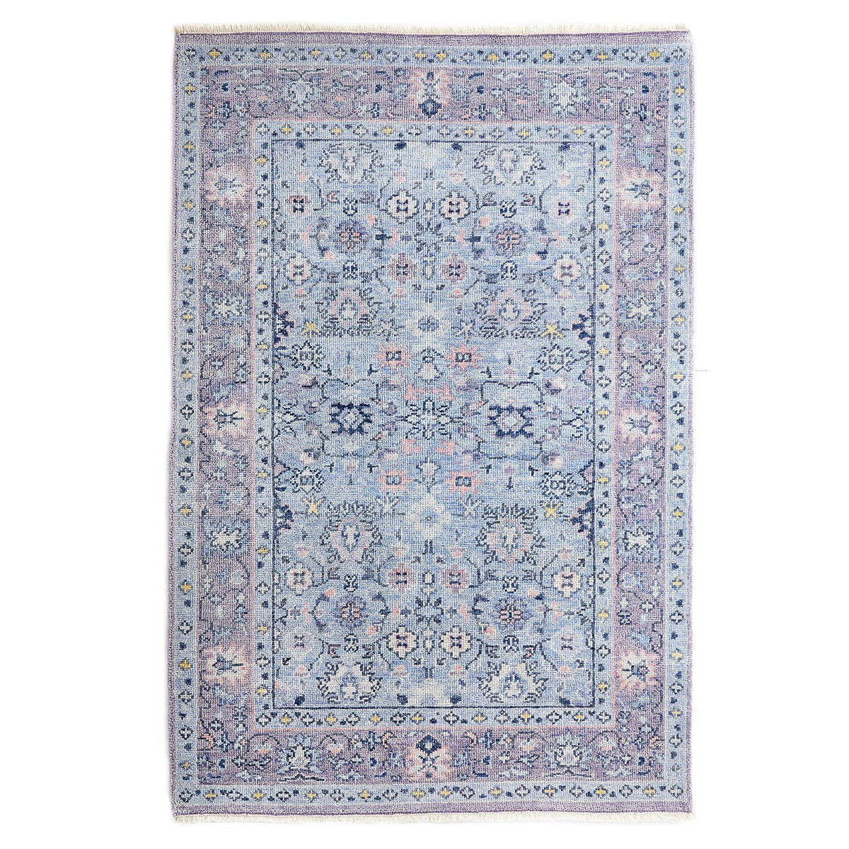 Pasha Rug in Blue | Floral Hand-Knotted Rug | Caitlin Wilson